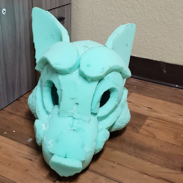 Dog Fursuit Head Base Template: DIY Foam Cosplay Pattern (digital PDF ...