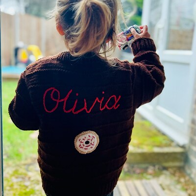 Knitted Stocking Pre Order Personalised Hand Embroidered - Etsy UK