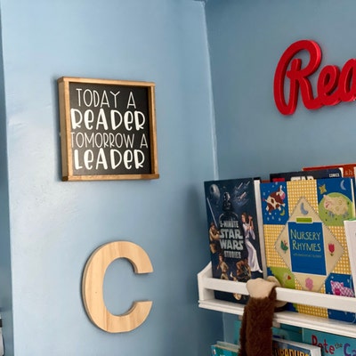 Today A Reader Tomorrow A Leader Wood Teacher Sign Classroom Decor ...