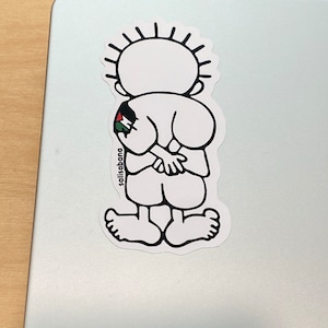 Arab Snowman Christmas Sticker Palestine Keffiyeh Snowman Laptop ...