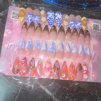 Chrome Swirls Silver Chrome Swirl French Tips chrome Change Available ...