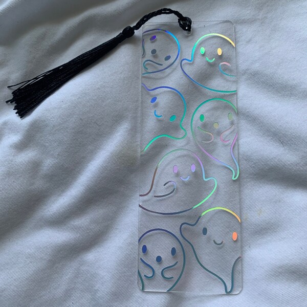 Kawaii Ghost Bookmarks Cute Bookmarks Spooky Acrylic Bookmark Etsy