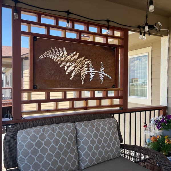 Fern Art Screen | Privacy Screen | Fern Wall Art | Privacy Panel | P623 ...