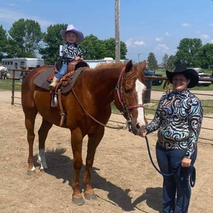 Leadline Set Colors Zip Shirt Collar Western Pleasure Rail - Etsy