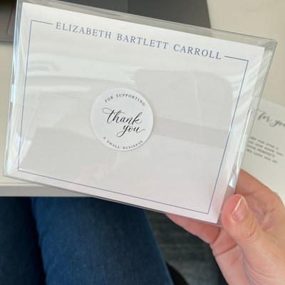 Bordered Modern Personalized Stationery Note Cards, Stationary for ...