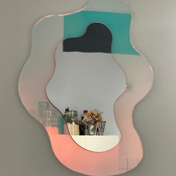 Medium Wiggly Life Reflector - Wavy Acrylic Mirror Wiggly Mirror ...