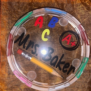 Teacher Appreciation Gift Custom, Teacher Coaster, Epoxy Resin Art ...