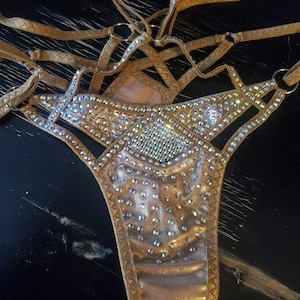 Sexy Strappy Bikini Rhinestone Swimwear Crystal Bikini One | Etsy