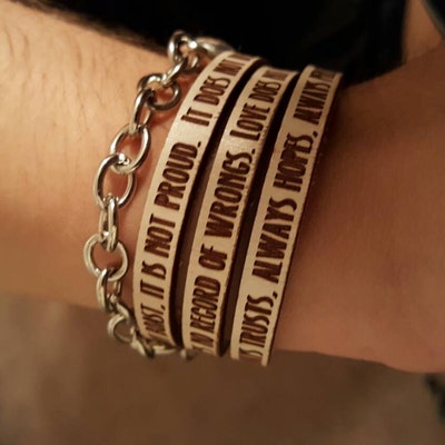 Love Is... 1 Corinthians 13:4-8 Daily Reminder Leather Wrap Bracelet ...