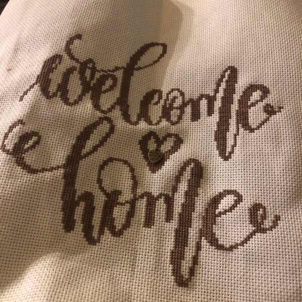 Welcome Home Cross Stitch Pattern: Modern Beginner Xstitch (PDF Pattern ...
