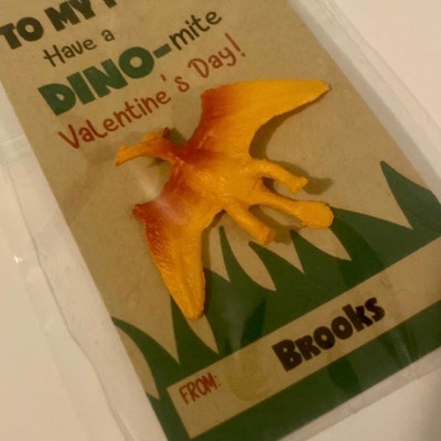 Dinosaur Valentine Cards for Kids, Personalized Printed Dino-mite ...