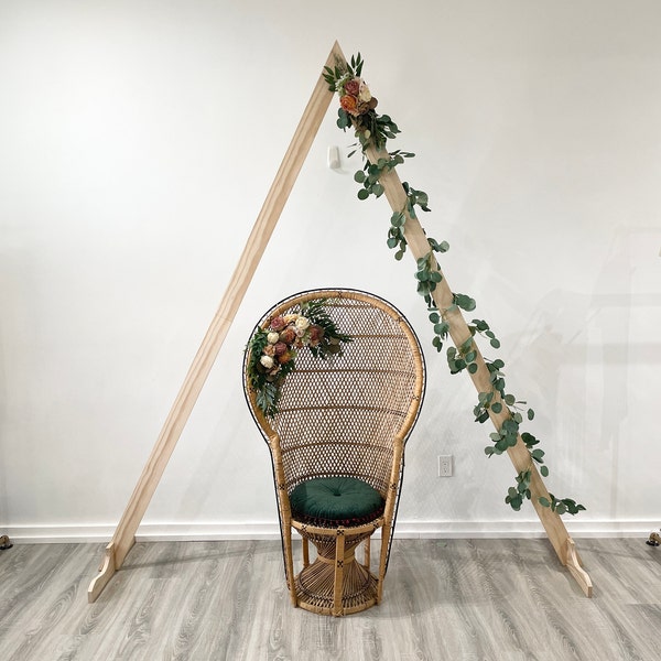 Wood Triangle Wedding Arch | Boho Wedding Triangle Arch | Modern ...