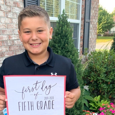 First Day of Fifth Grade Sign, First Day of School, Printable, Back to ...
