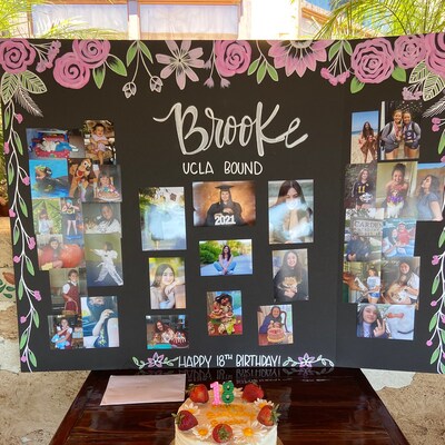 Senior Tri-fold Photo Display Board for Graduation Party - Etsy