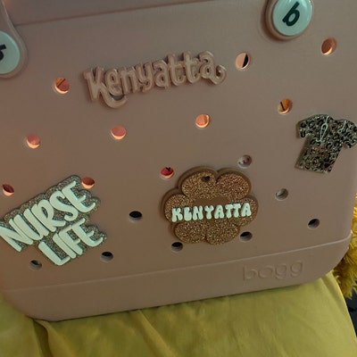 Daisy Custom Bag Tag Bogg Bag Tag Charm Acrylic Keychain Groovy Letter ...