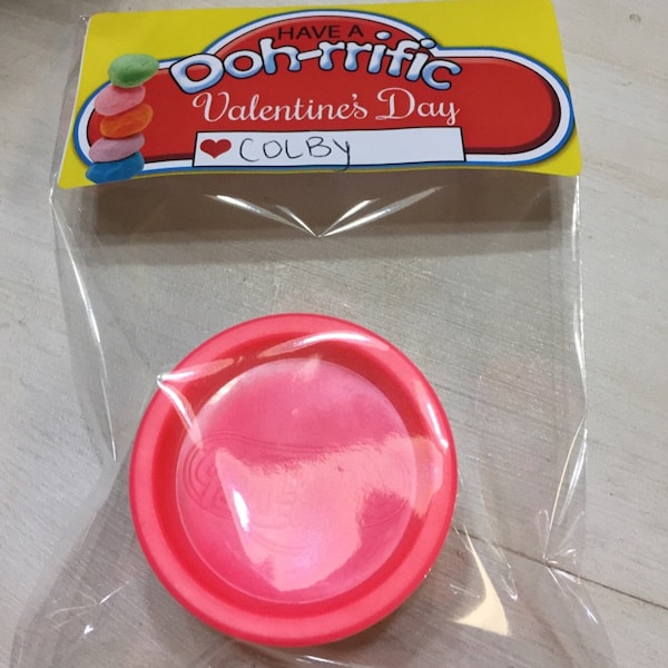 Playdough Valentine Stickers and Bags, Play-doh Valentines Treat Bags ...