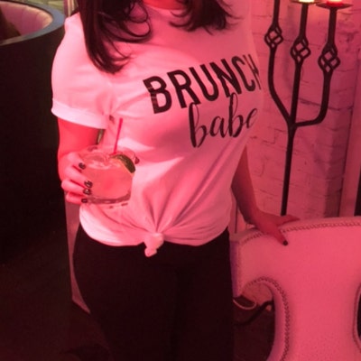 Brunch Tee, Cute Womens Tee, Brunch Babe, Mimosa Tee, Sunday Tee, Funny ...