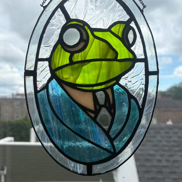 Stained Glass Mr. Frog Pattern/template for Instant Digital Download ...