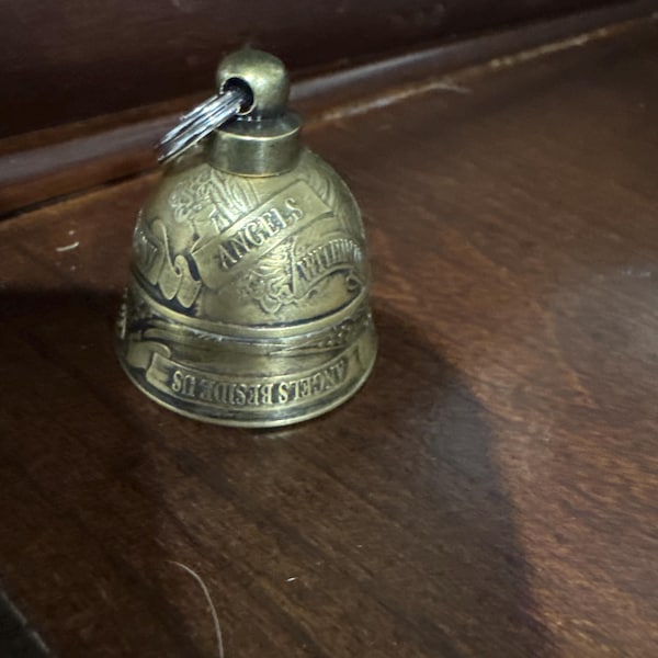 Motorcycle Gremlin Angel Bell - Made From Two Angel Medallions - Etsy