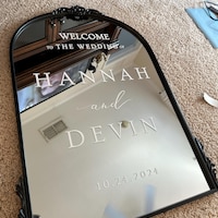 Wedding Bar Sign Customizable Name Mirror, Acrylic Drink Signage ...