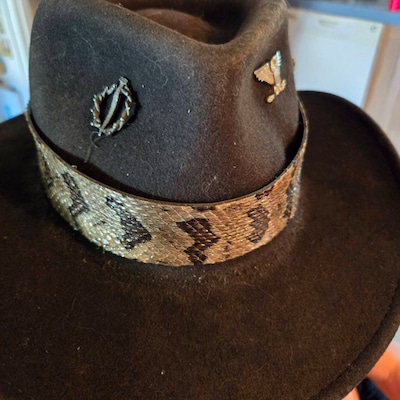 Timber Rattlesnake Skin Covered Leather Belt . Upto 44 - Etsy