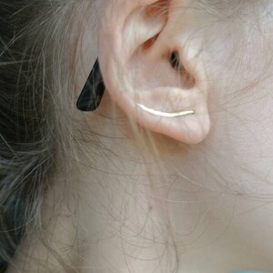 Ear Climber Earrings Opal Helix Earring Sterling Silver Ear Crawler ...