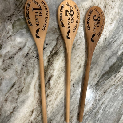Custom Engraved Spoon, Personalized Wooden Spoon Award, Chili Cook-off ...