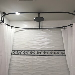 Oval Shaped 360 Degrees Shower Curtain Rod for Bathroom - Etsy