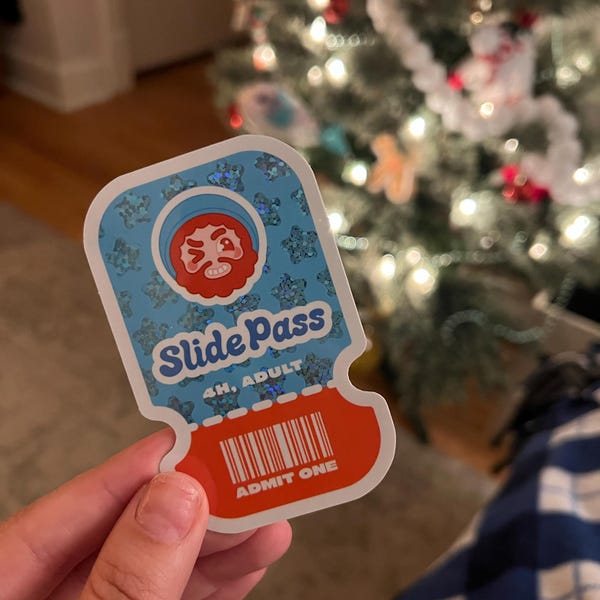 Goob Lagoon Ticket Slide Pass Sticker - Etsy