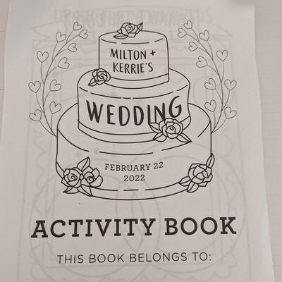 Bridal Shower Activity Coloring Book for Kids Digital Files Instant ...