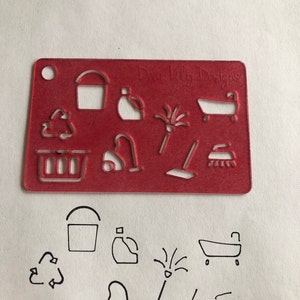 Health Planner Stencil Bullet Journal Stencil 074 credit - Etsy