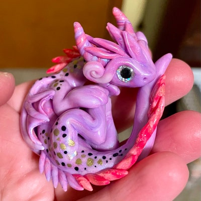 Polymer Clay Dragon Photoluminous Forest Dragon - Etsy