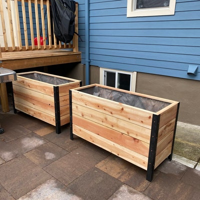 Cedar Planter Box Outdoor Garden Box - Etsy