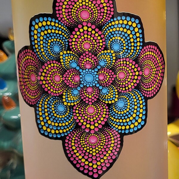 Digital Dot Mandala Flower Pattern Sapphire Dreams Delicate Dots Andrea ...