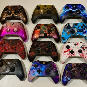 Soft Touch Black RGB LED Gated Sticks Custom Pro Controller for ...