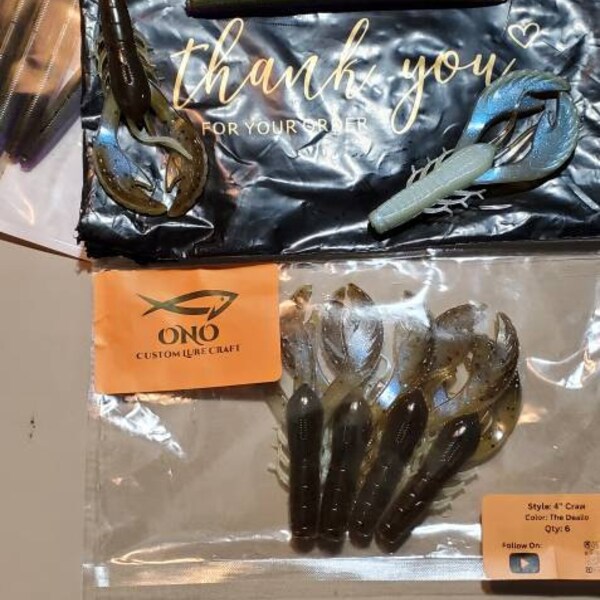 4.1" Wiggly Worm (blue Craw) - Etsy