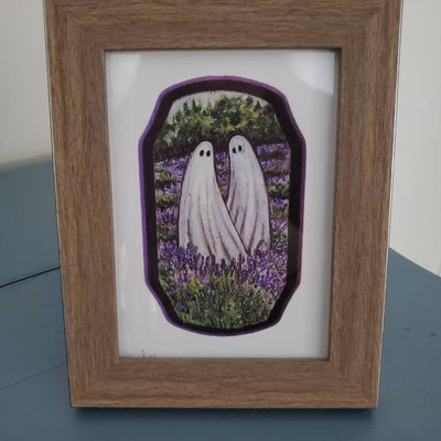 Love Ghosts, Art Prints, Watercolor Painting, Lavender Painting, Ghost ...