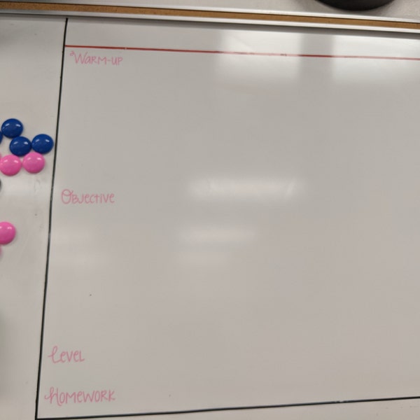 Custom Removable Whiteboard Decal/label for Classroom - Today Is, Lunch ...