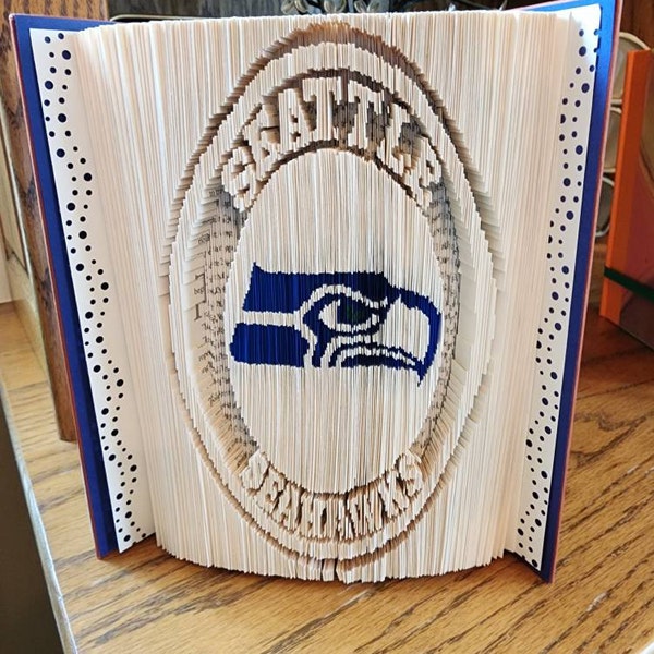 NFL Seattle Seahawks: Book Folding Pattern, Instruction DIY Folded Book ...
