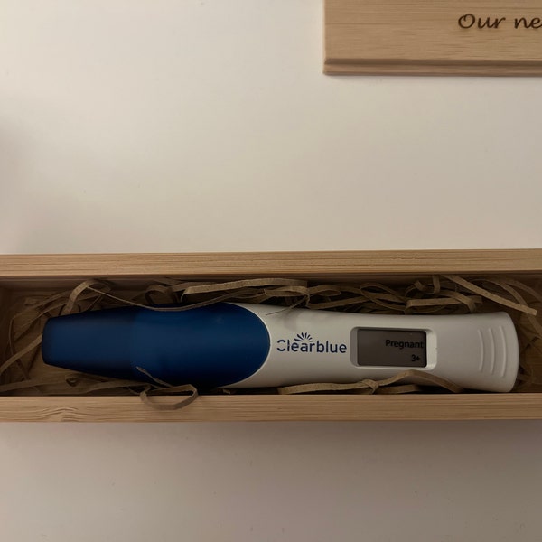 Engraved Pregnancy Announcement Box Personalised Pregnancy Test Box ...
