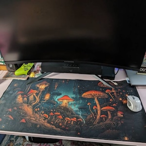 Majestic Mountain Sunset Desk Mat Serene Nature Landscape, Calming ...