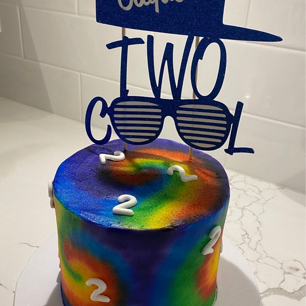 Two Cool Cake Topper, Two Cool Birthday Decor, Two Cool, Two Cool Party ...
