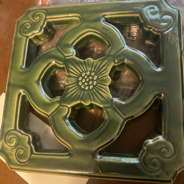 Tiki Jade Breezeway Tile Set of Two Deep Ocean Blue Color - Etsy