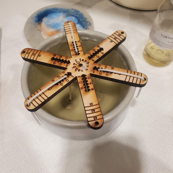 Wick Stabilizer Bundle | Wick Holder | 2-wick 2-1/2" to 3-1/2" Jars | 3-wick 3-1/2" to 4-1/2 ...