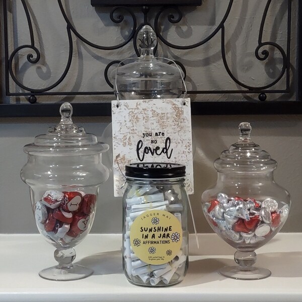 Affirmation Jar for Sending You Sunshine | 100 Uplifting Affirmations ...