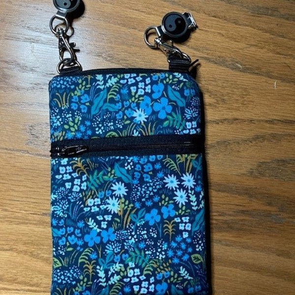 Black Dotted iPhone Bag, Spotted Phone Purse, Padded Crossbody Pouch ...