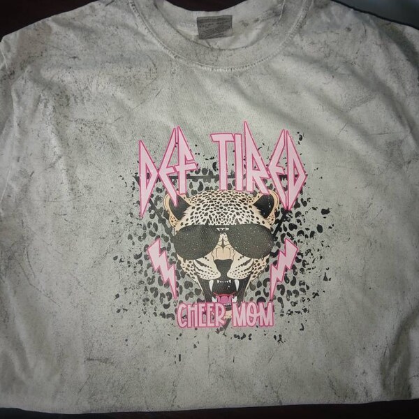 Def Tired Cheer Mom PNG| Cheer Mom Png| Girl Png| Leopard Png ...