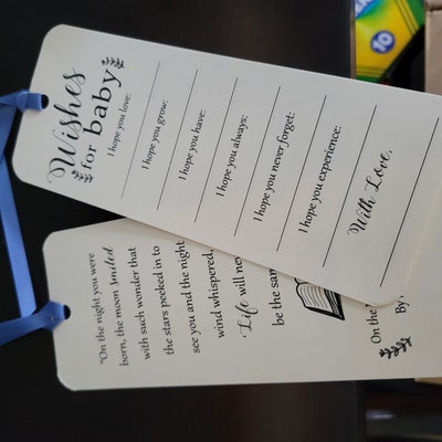 Set of 8 Wishes for Baby Bookmarks With Children Book Quotes on ...