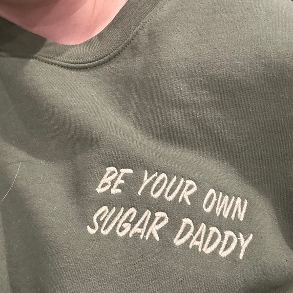 Custom Embroidered Sweatshirt, Custom Text Sweater, Personalized ...