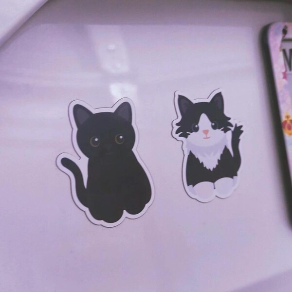 Tabico Calico Tabby Cat Vinyl Sticker for Water Bottle and Laptop, Cute ...